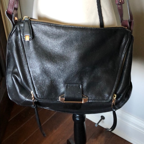 Kooba | Bags | Kooba Crossbody Black And Wine Color Medium Bag | Poshmark